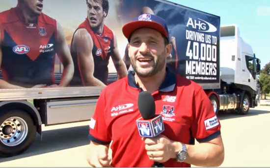 Melbourne Demons cool down inside refrigerated van - Trailer Magazine